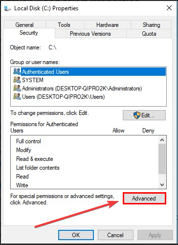 Solved An Error Occurred While Applying Security Information Minitool Partition Wizard