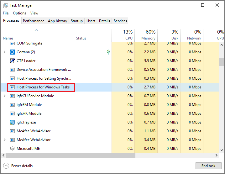 Task Host Window Task Host Window