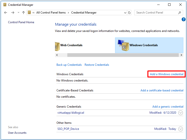 What Is Windows Credential Manager And How To Use It MiniTool 