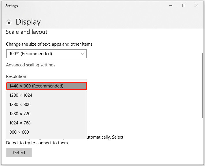 Windows 10 Display Too Big How To Resize Computer Screen MiniTool 