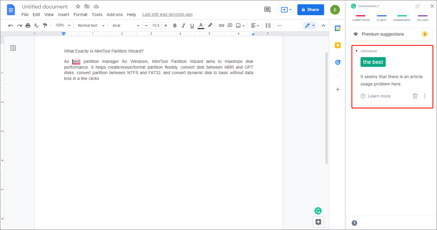 How To Use Grammarly In Google Docs To Improve Your Writing MiniTool 