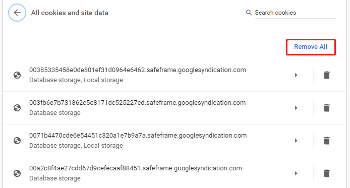 Solved Out Of Html5 Offline Storage Space Chrome Minitool Partition Wizard 3700