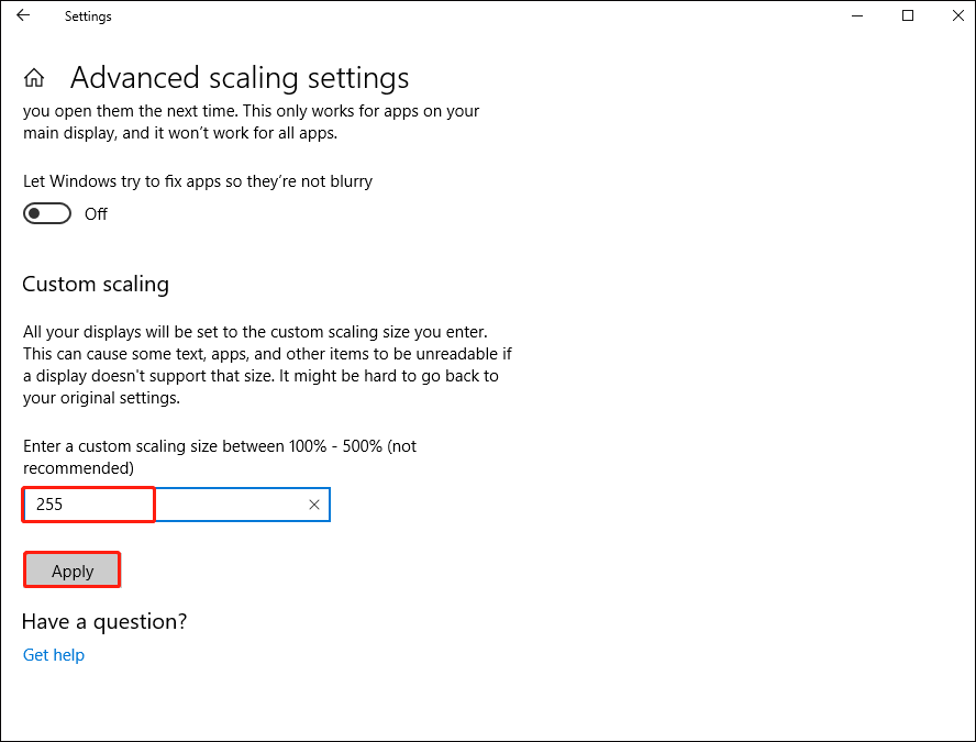 How to Adjust Display Scale Settings in Windows 10/11? - MiniTool Partition Wizard