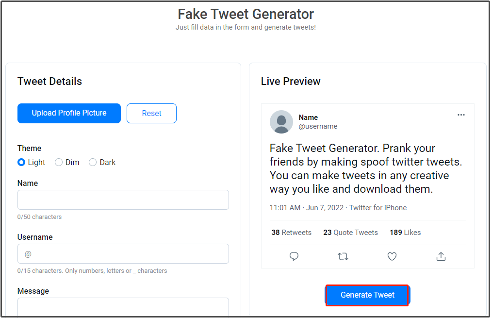 L pcs h z M d K nyelem How To Make Fake Tweets K n lat T rt nelmi tt n s