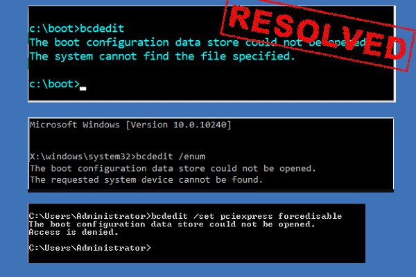[Fixed] The Boot Configuration Data Store Could Not Be Opened