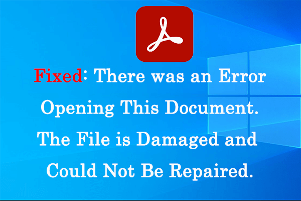 How to Fix: The File is Damaged and Could Not Be Repaired? - MiniTool ...