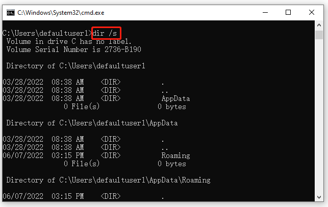 CMD List Files How To List Files In Command Prompt Windows 10 11 MiniTool Partition Wizard