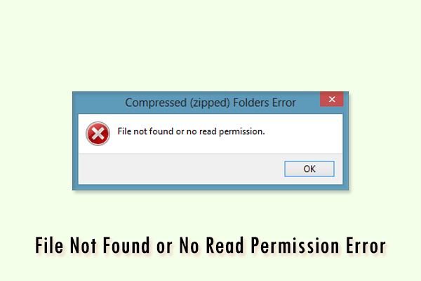 Solved File Not Found Or No Read Permission Error
