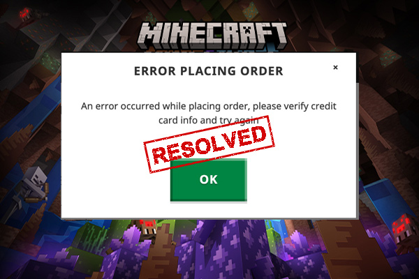 How To Fix The Error Placing Order Minecraft 2023 Update 