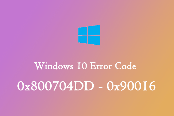 How to Fix Windows Error Code 0x800704DD - 0x90016?