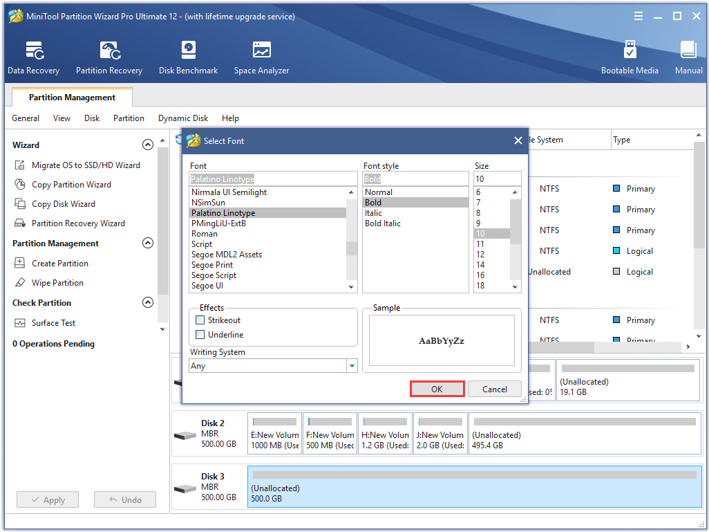 Change Font and Font Size | MiniTool Partition Wizard Tutorial - MiniTool Partition Wizard