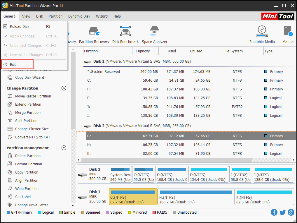 How To Exit Minitool Partition Wizard Help Tutorial Minitool Partition Wizard