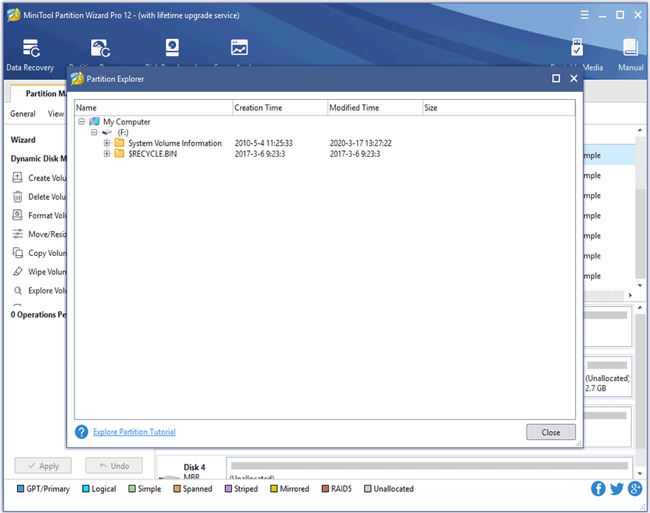 How To Explore Volume Minitool Partition Wizard Tutorial Minitool Partition Wizard